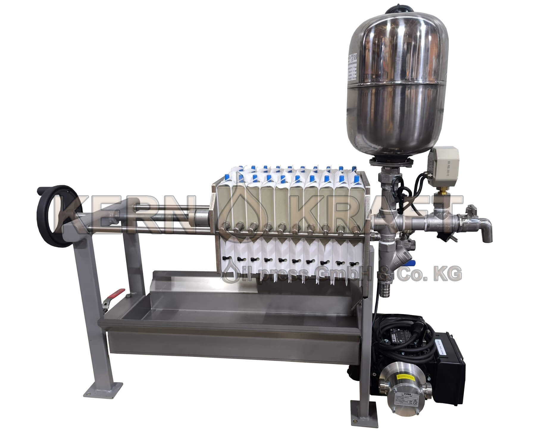 Chamber filter press for oil 10 l/h